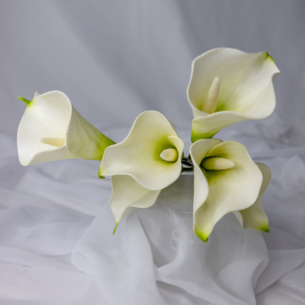 Soft Green Mini Calla Lily - Real Touch – Realistic Artificial Flowers